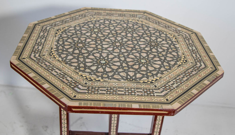 Egyptian Octagonal Side Table Islamic Moorish Tilt-Top Inlaid Table 19 ...