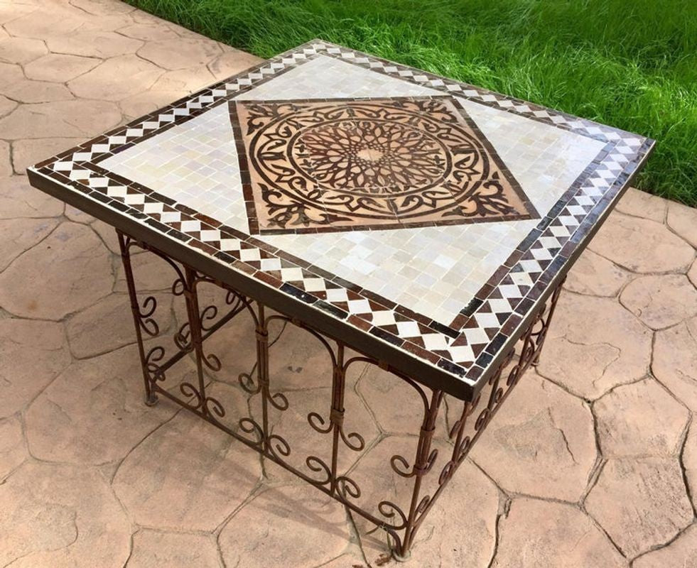 Square Mosaic Table Top Designs