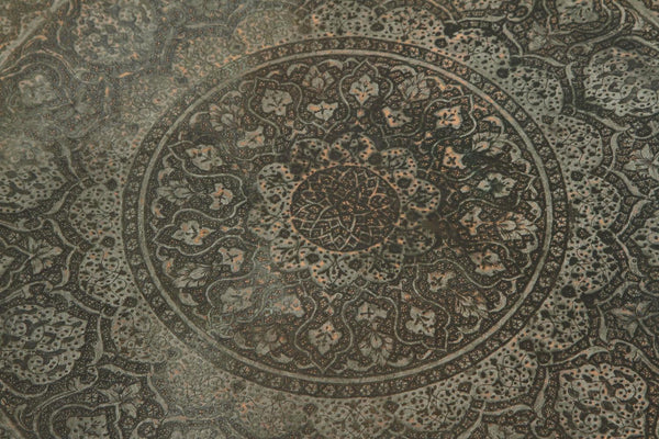 Antique Persian Copper Tray Side Table - E-mosaik